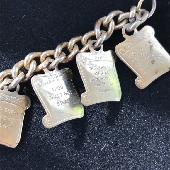 Jewelry | Vintage Ten Commandments Charm Bracelet | Poshmark